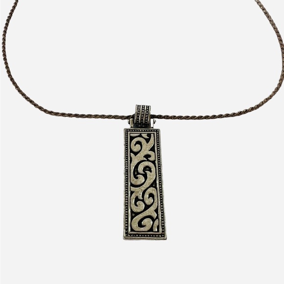 Jewelry | 925 Scrolled Pendant Necklace Sterling Silver Pendant With ...